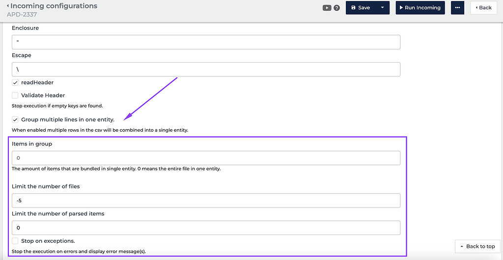 How To Group Multiple Rows In One Entity Using CSV XLSX Files