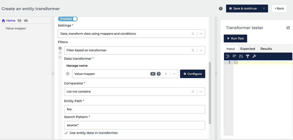 How to use the 'Filter based on transformer' filter - Transformers - Alumio