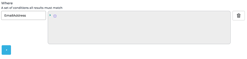 Database subscriber WHERE conditions - Incoming Configuration - Alumio